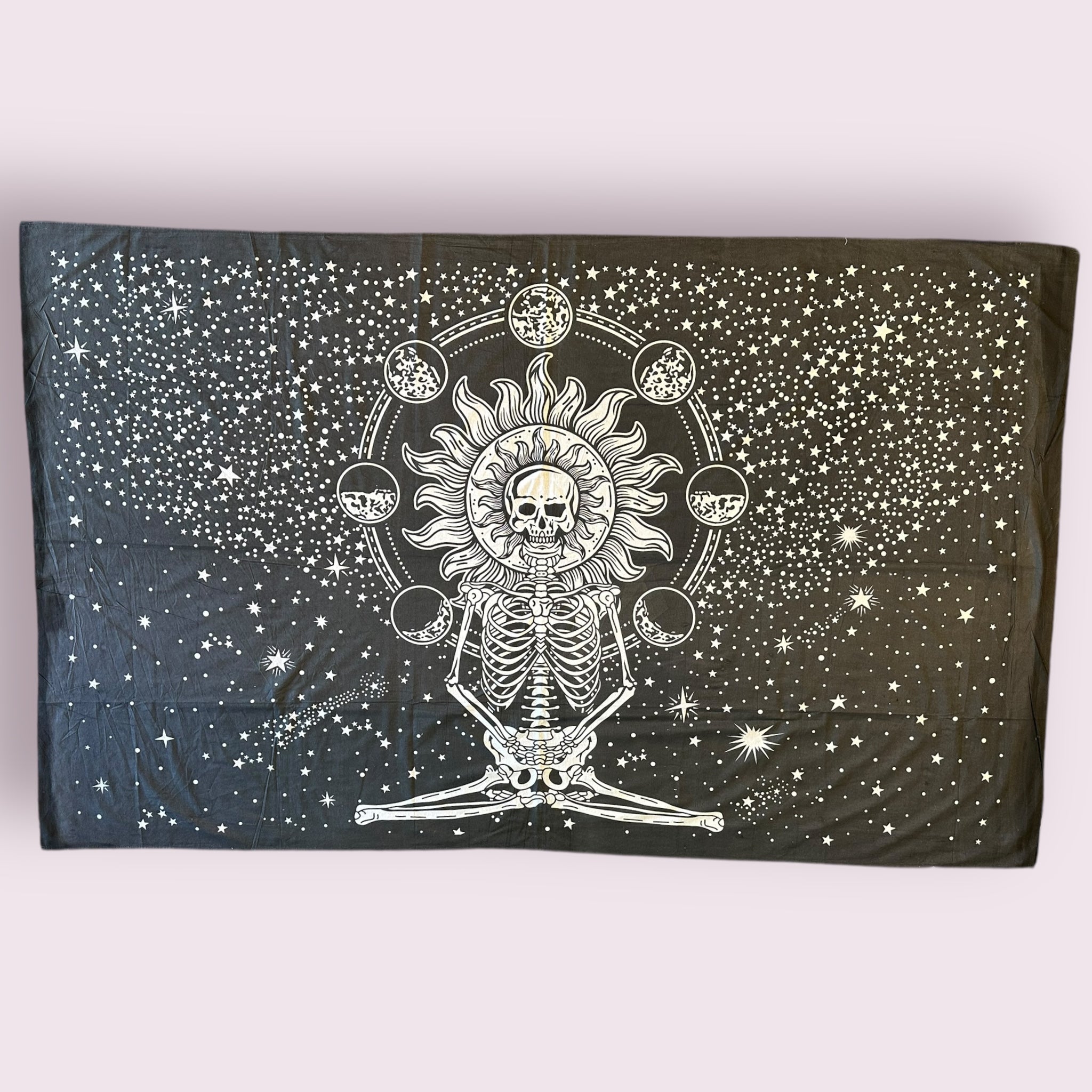 Meditating Skeleton Chakra Tapestry – Searching Serendipity